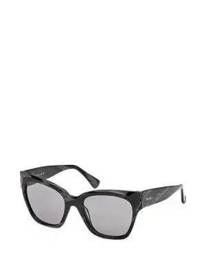Max Mara Rectangular Frame Sunglasses - Black