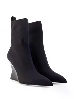 Balmain Knitted Wedge Ankle Boots