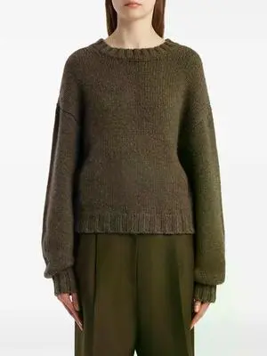 Khaite Gemma Crewneck Cashmere Sweater - Green