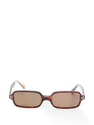SNOB Tortoiseshell-effect Rectangle Frame Sunglasses - Brown