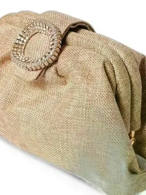TWENTY FOURHAITCH Bakios Crystal-buckle Clutch Bag