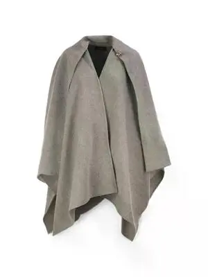 Fabiana Filippi Scarf-detail Cape - Grey