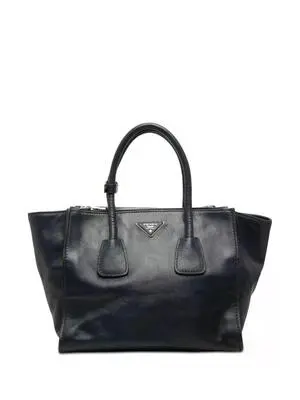 Prada Glace Calf Twin Pocket Double Handle Satchel
