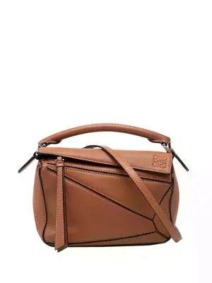 Loewe Mini Calfskin Puzzle Satchel - Brown