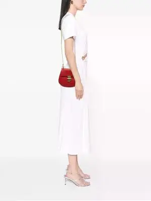 Chloé Mini Drew Leather Crossbody Bag - Red