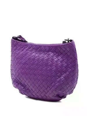 Bottega Veneta Small Nappa Intrecciato Crossbody Bag - Purple