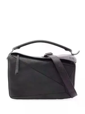 Loewe Large Puzzle Two-way Handbag - Black