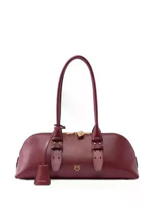 Pinko Leather Tote Bag With Love Birds Plaque