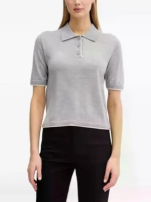 BENETTON Knit Polo Shirt With Contrast Trim