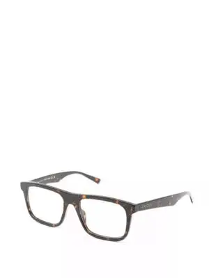 Gucci Tortoiseshell-effect Rectangle Frame Glasses - Brown