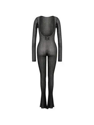 DONDUP Striped Long Sleeve Jumpsuit