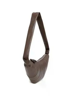 LEMAIRE Small Croissant Leather Shoulder Bag - Brown