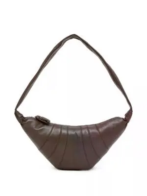 LEMAIRE Small Croissant Leather Shoulder Bag - Brown