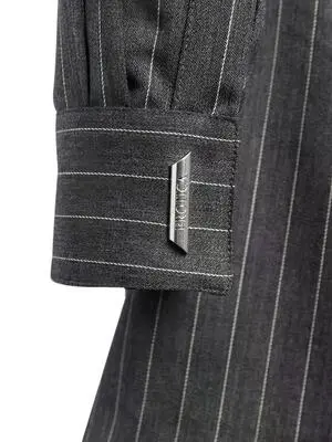 DONDUP Pinstripe Mini Shirt Dress With Button Fastening