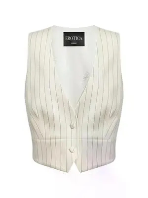 DONDUP Pinstripe Buckle-strap Waistcoat