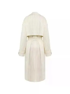 DONDUP Pinstripe Pattern Trench Coat
