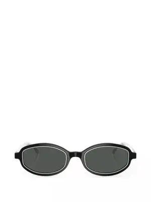 Emporio Armani Oval Frame Sunglasses - Black