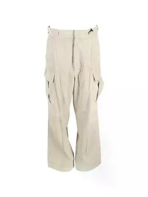 Prada White Corduroy Cargo Pants