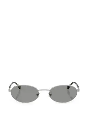 Emporio Armani Oval Frame Sunglasses - Silver