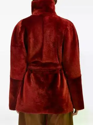 FERRAGAMO Reversible Shearling Belted Jacket