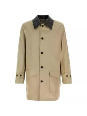 Burberry Meadowbank Contrast-collar Overcoat
