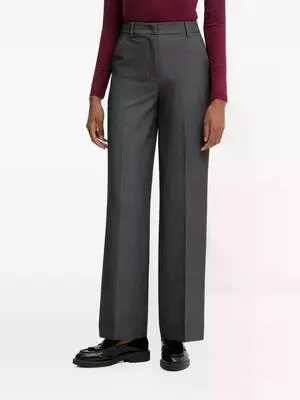BENETTON Charcoal Melange Effect Wide Leg Trousers