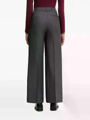 BENETTON Charcoal Melange Effect Wide Leg Trousers