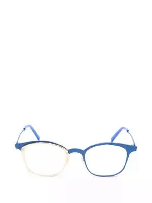MASAHIRO MARUYAMA Two-tone Square-frame Eyeglasses - Blue
