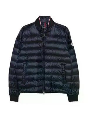 Moncler Quilted Padded Jacket With Striped Trim