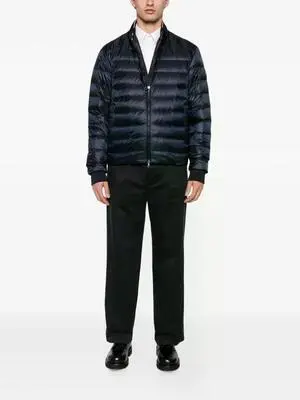 Moncler Quilted Padded Jacket With Striped Trim
