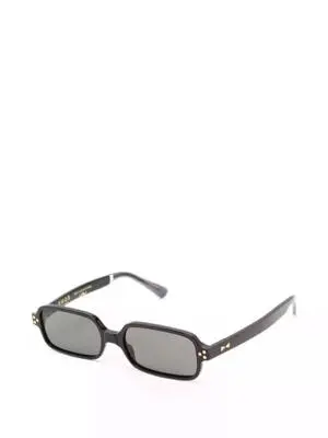 SNOB Rectangle Frame Sunglasses - Black
