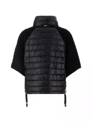 Herno Quilted Short-sleeve Jacket With Funnel Neck