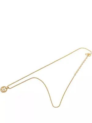 Dior Twisted Round Pendant Cd Logo Necklace - Gold