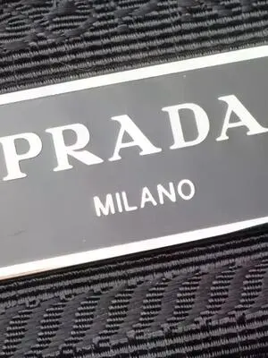 Prada Saffiano Trimmed Tessuto Backpack - Black