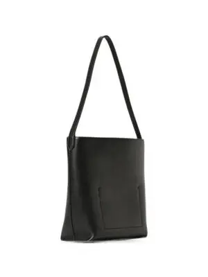 COCCINELLE C-me Lock Grained Leather Shoulder Bag - Black