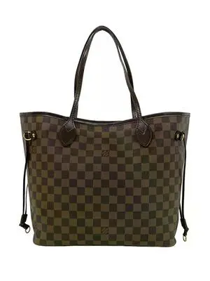LOUIS VUITTON Damier Ebene Neverfull Mm Tote Bag - Brown