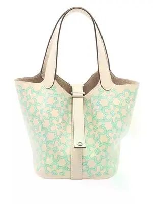 Hermès 2022 Micro Swift Lucky Daisy Picotin Lock 14 Handbag - White