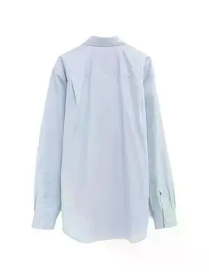 THE ROW Gavina Shirt In Sea Island Cotton Chambray - Blue