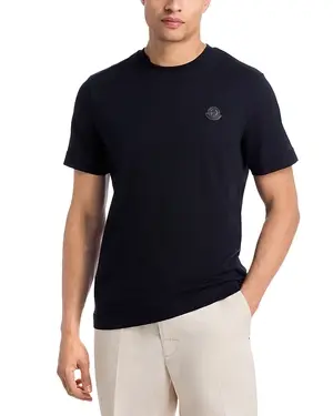Moncler Logo Patch Crewneck T-shirt - Navy
