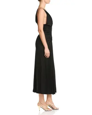 Versace Draped Plunging Neck Gown