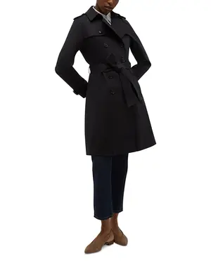 HOBBS LONDON Petites Skylar Trench Coat - Navy