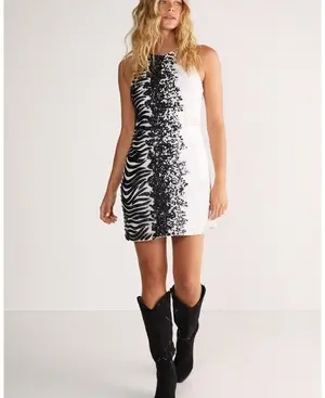 Nasty Gal Zebra Ombre Sequin Mini Dress