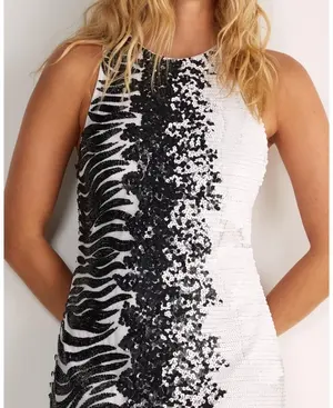 Nasty Gal Zebra Ombre Sequin Mini Dress