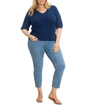NIC+ZOE Scallop Textured Sweater