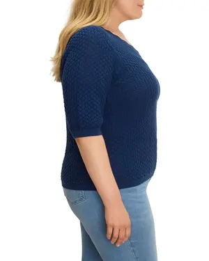 NIC+ZOE Scallop Textured Sweater