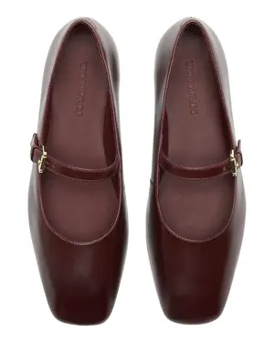 Whistles Leather Mary Jane Ballet Pumps