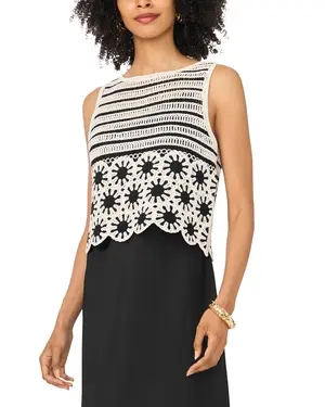 Vince Camuto Crochet Tank With Slip Dress
