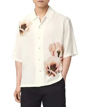 ALLSAINTS Floraison Floral Graphic Shirt - Ecru