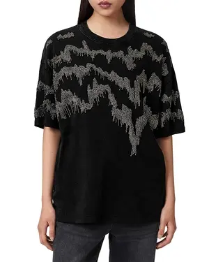 ALLSAINTS Maia Etta Tee - Washed Black