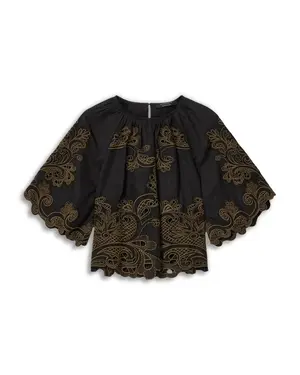 ALLSAINTS Miriam Embroidered Top